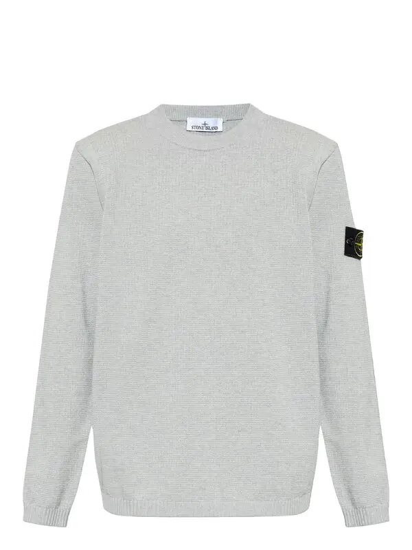 Stone Island Crew Neck Fine Knit Sweater - Grey