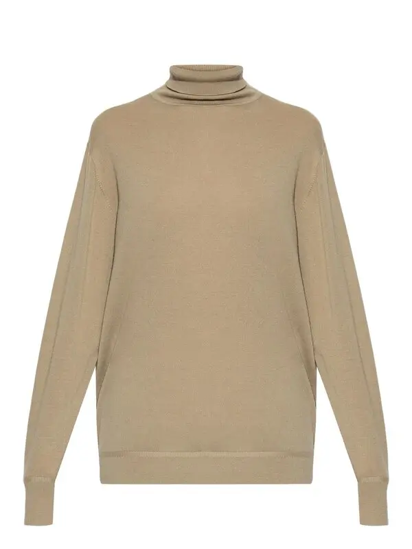 TOTEME Wool Turtleneck Sweater - Beige