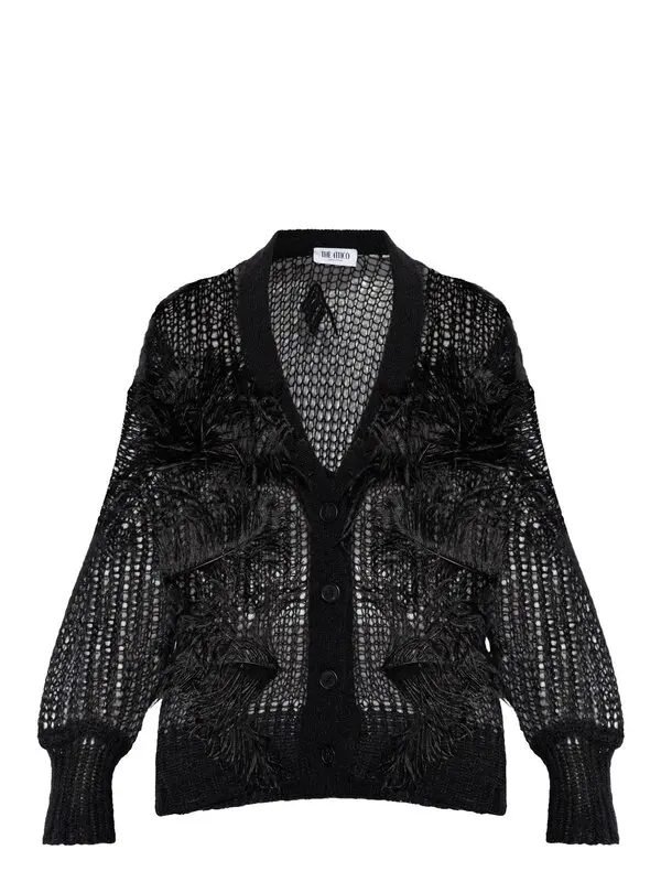 Attico Transparent Cardigan - Black