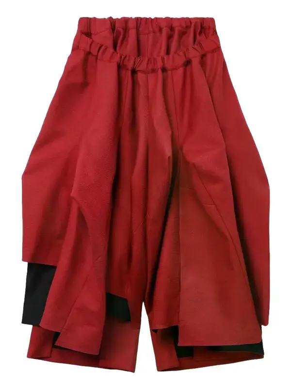 Comme Des Garçons Elasticated Layered Trousers - Red