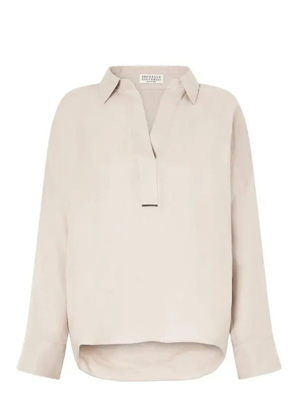 Brunello Cucinelli Linen Blouse - Neutrals