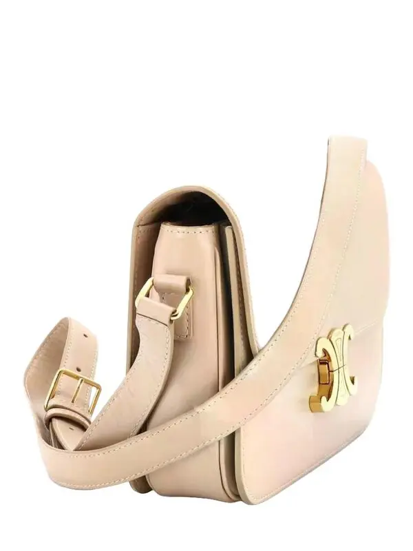 Celine Triomphe Shoulder Bag Smooth Calfskin Medium - Neutrals