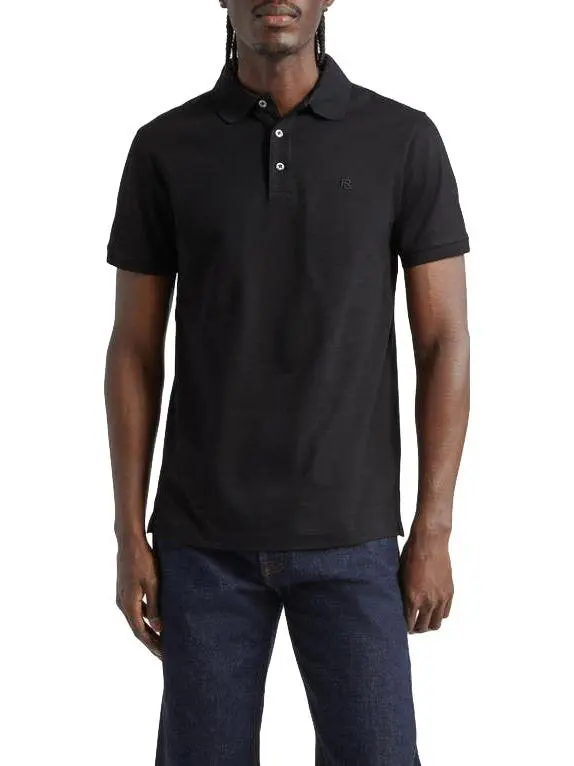 Ralph Lauren Purple Label Embroidered Logo Cotton Piqué Polo - Classic Black