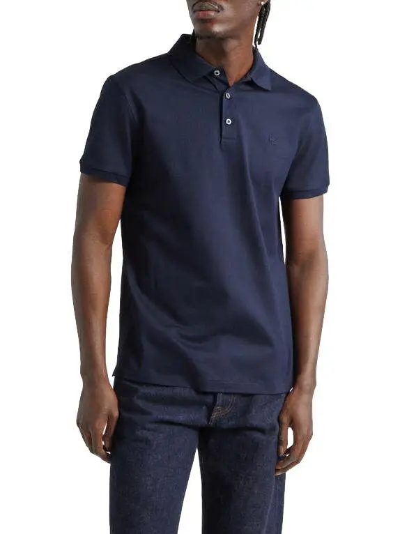 Ralph Lauren Purple Label Embroidered Logo Cotton Piqué Polo - Classic Chairman Navy