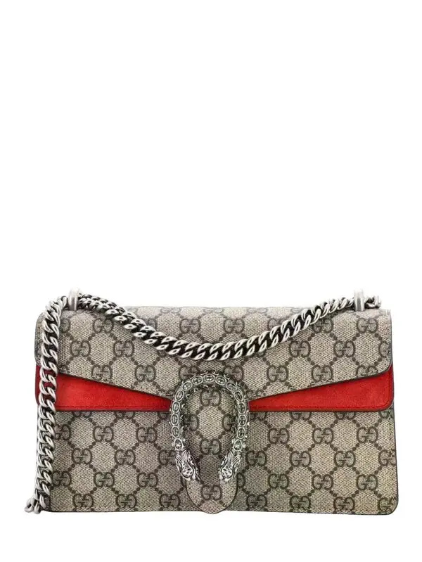 Gucci Dionysus Gg Coated Canvas Small Shoulder Bag With Crystal Embellished Metal - Brown