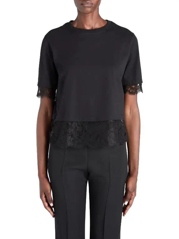 Alexander McQueen Lace Layer T-shirt - Black