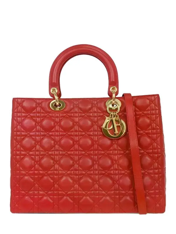 Dior 1999 Quilted Lady Handbag - Red