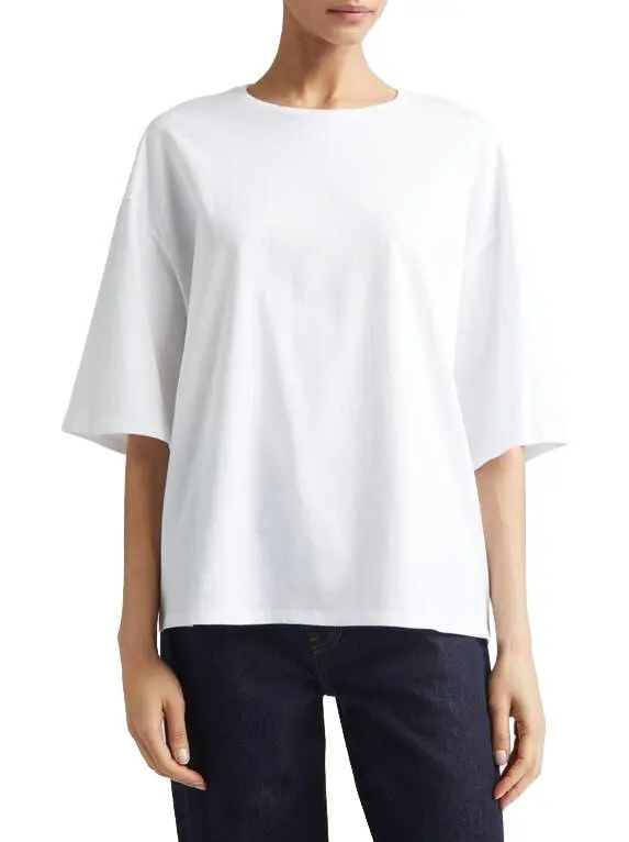 Loulou De Saison Osis Oversize Boxy Cotton T-shirt - White