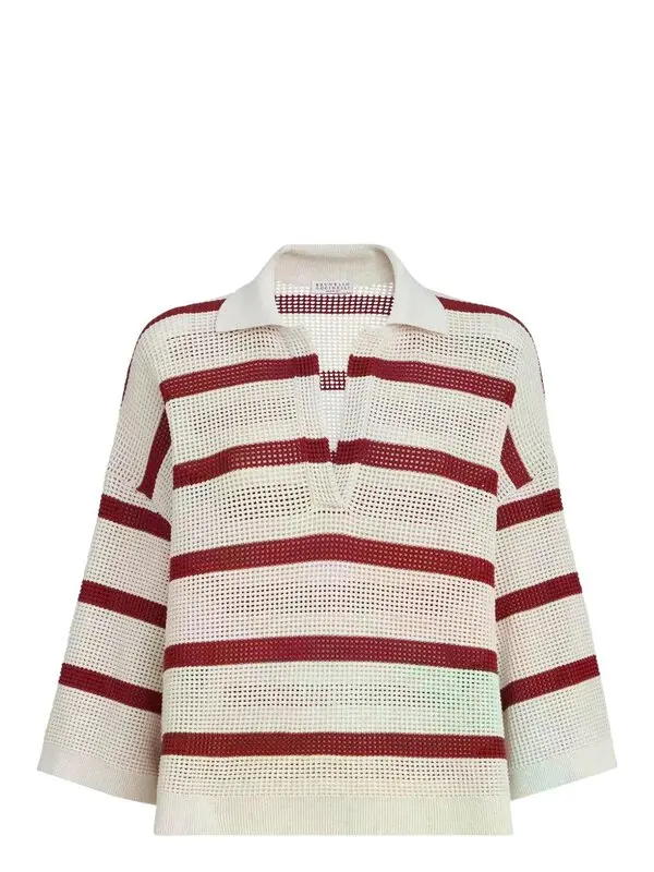 Brunello Cucinelli Striped Sweater - Neutrals
