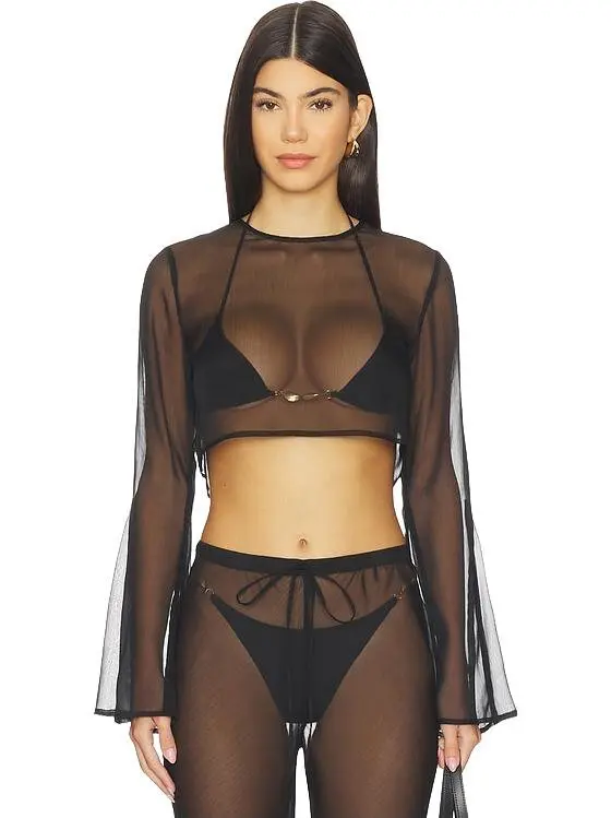 SHANI SHEMER Phoenix Crop Top - Black