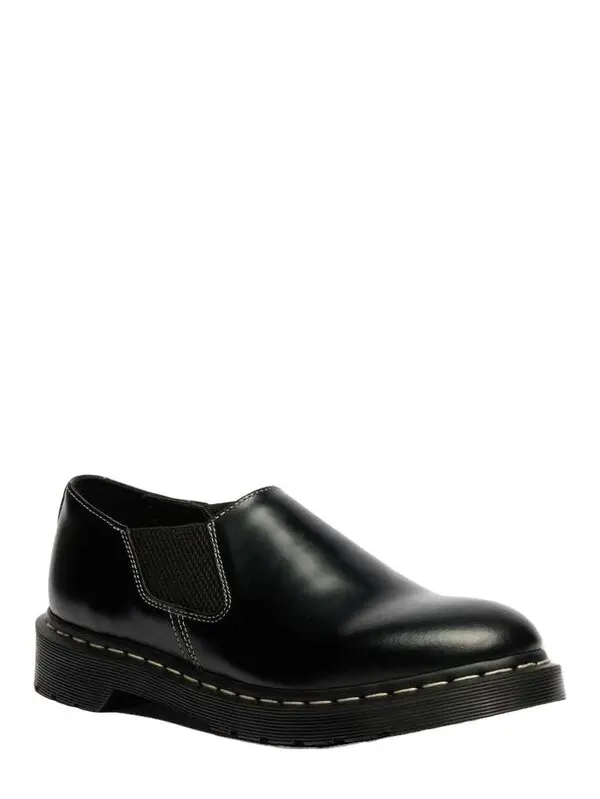 Dr. Martens Louis Leather Slip-on Shoes - Black