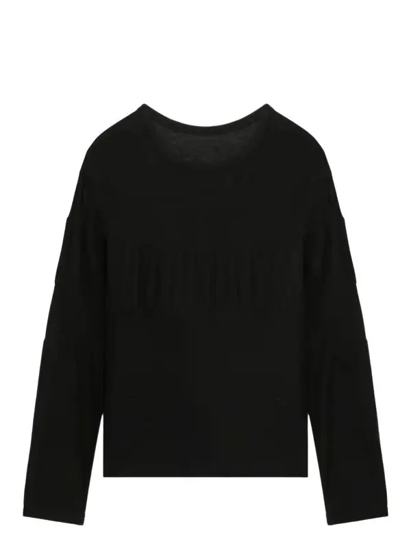 Y’s Ribbed Panelled Sweater - Black