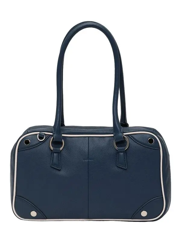 HAMMITT Medium Meredith Shoulder Bag - Nautical Navy/silver