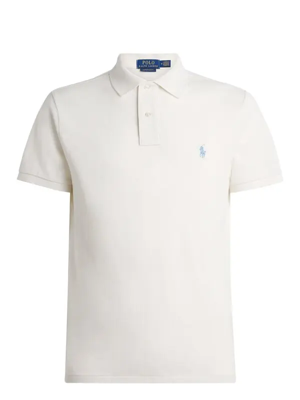 Polo Ralph Lauren Cotton Mesh Slim Polo Shirt - Ivory