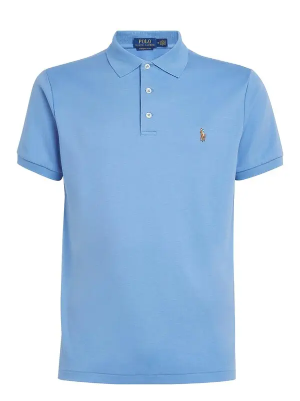 Polo Ralph Lauren Pima Cotton Slim Polo Shirt - Blue
