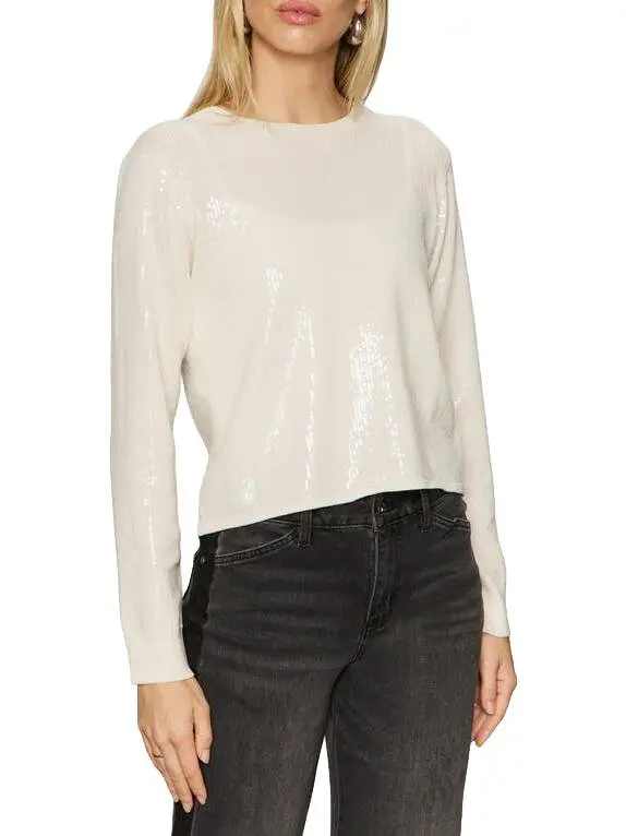 Sanctuary Sequined Sweater - Chalk White