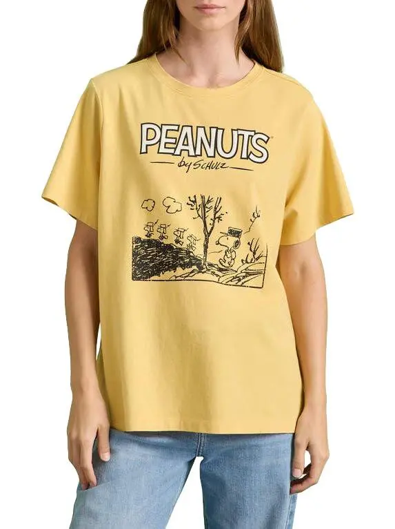 Sanctuary Marching Cotton Graphic T-shirt - Washed Yellow