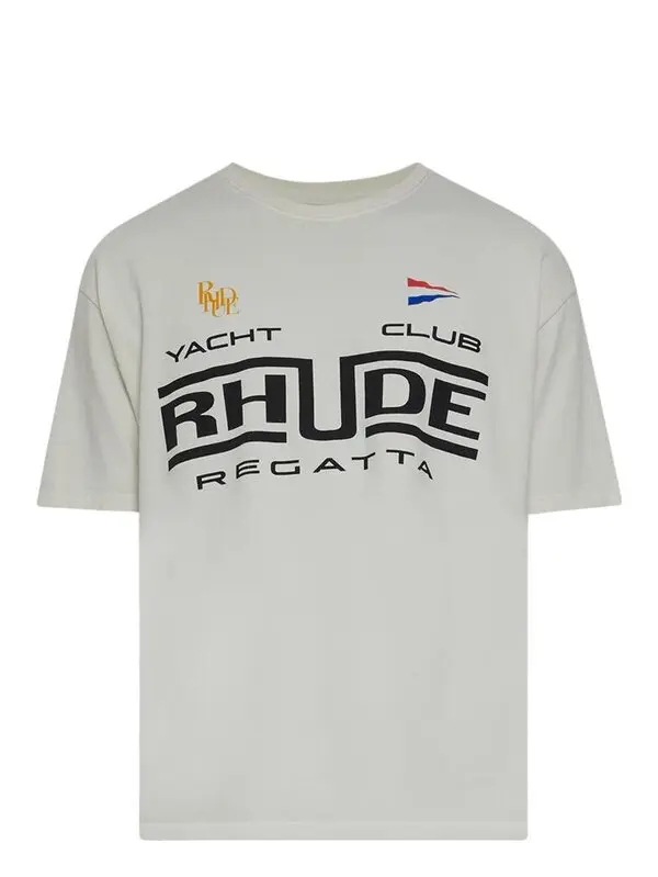 Rhude Regatta Club Tee Vintage And Black - White