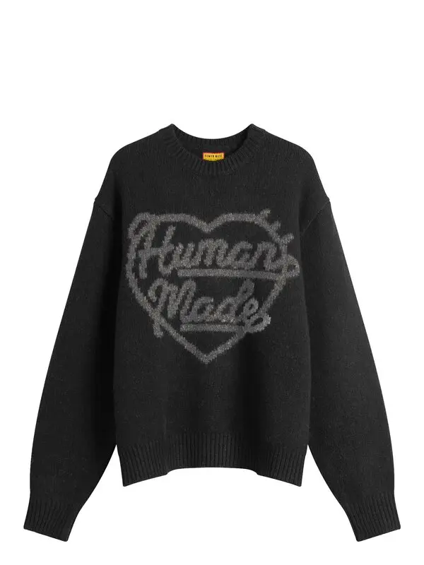 HUMAN MADE Heart Knit Sweater - Black