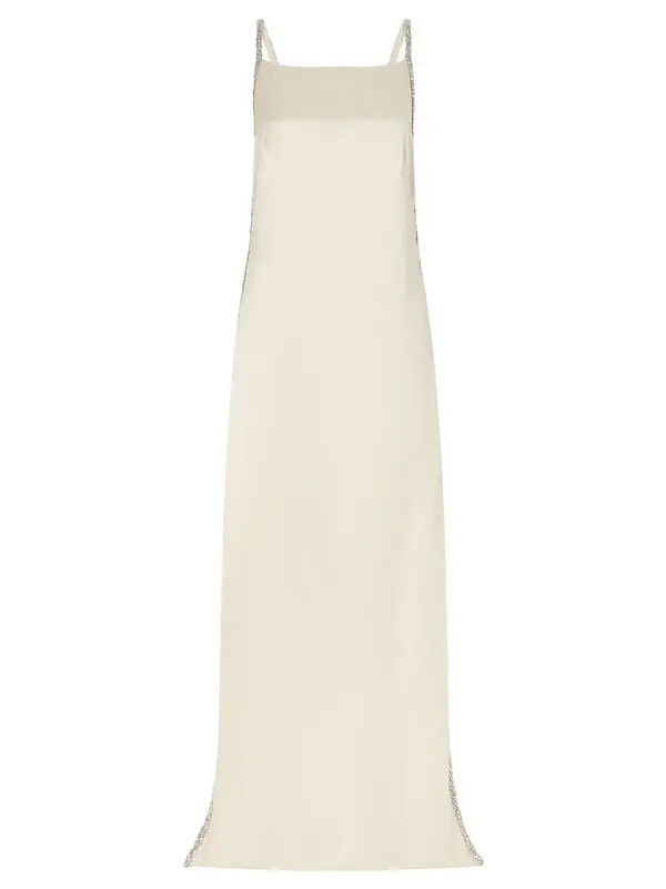 TWP Crystal-embellished Satin Gown - Off-white