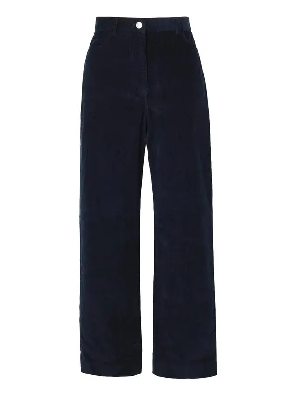 TOTEME Cotton-corduroy Straight-leg Pants - Blue