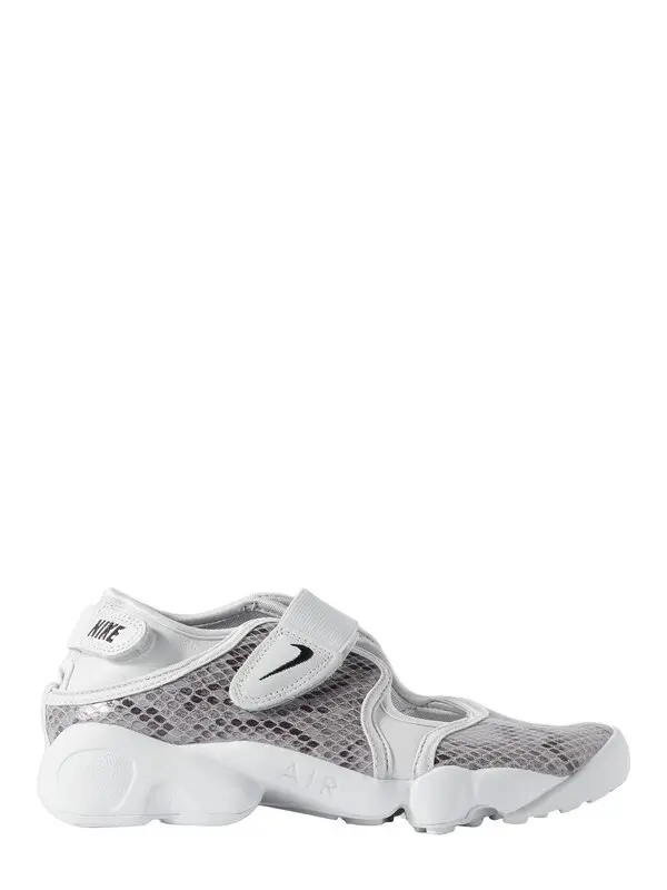 Nike Air Rift Snake-effect Leather Sneakers - Gray