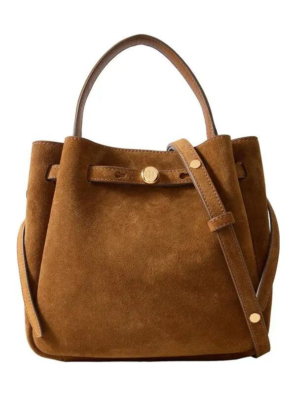 Tory Burch Romy Suede Bucket Bag - Brown