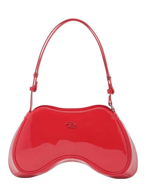 DIESEL® Patent Leather Shoulder Bag - Red