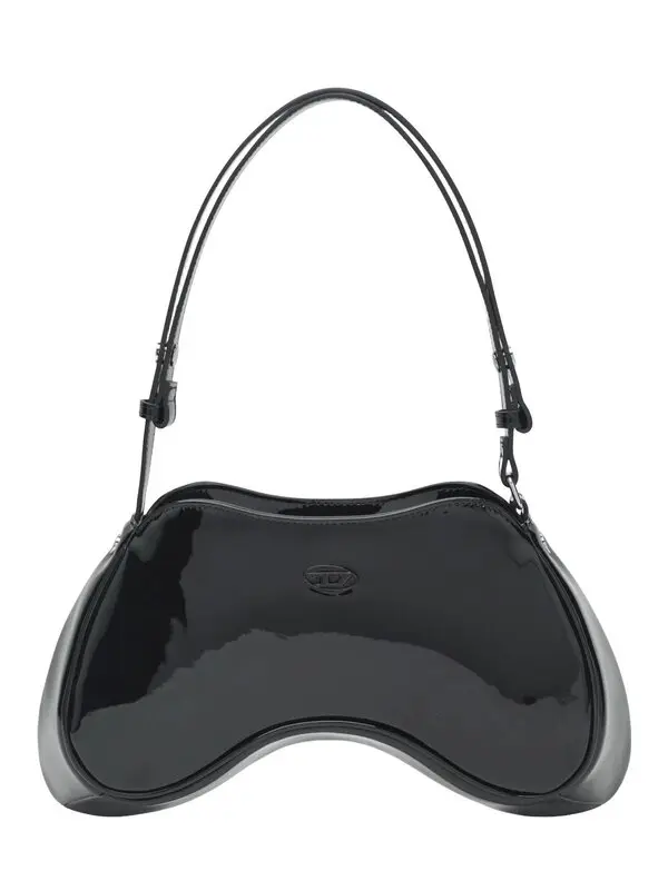 DIESEL® Patent Leather Shoulder Bag - Black
