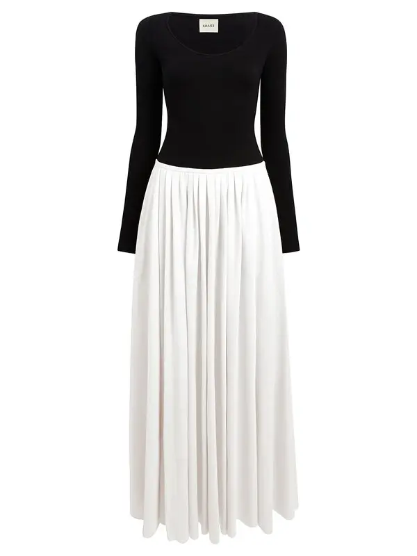 Khaite Carlotta Dress - Black / White