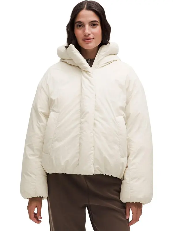 Lululemon Bubble-hem Down-fill Puffer Jacket - Light Ivory