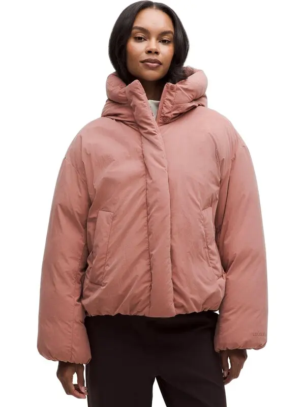 Lululemon Bubble-hem Down-fill Puffer Jacket - Red Clay