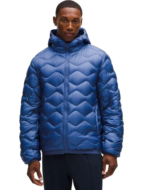 Lululemon Featherweight 900-down-fill Quilted Hooded Jacket - Brilliant Blue