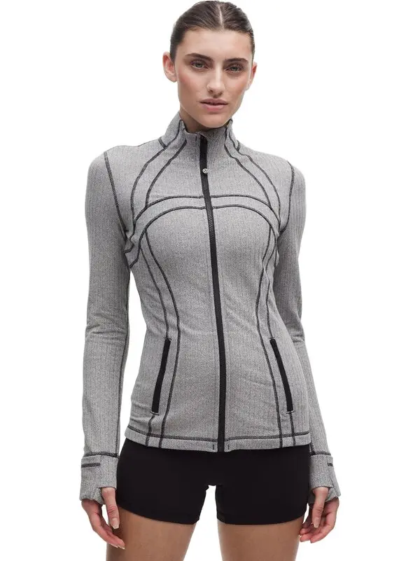 Lululemon Define Jacket - Heathered Herringbone Heathered Black Dove Grey