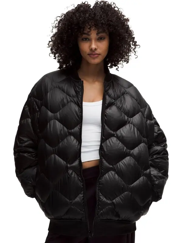 Lululemon Reversible Oversized 600-down-fill Bomber Jacket - Black