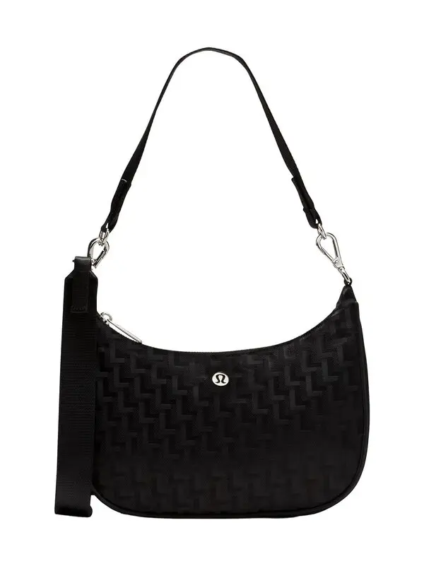 Lululemon City Essentials Small Shoulder Bag 3l - Lll Geo Pattern Jacquard Black