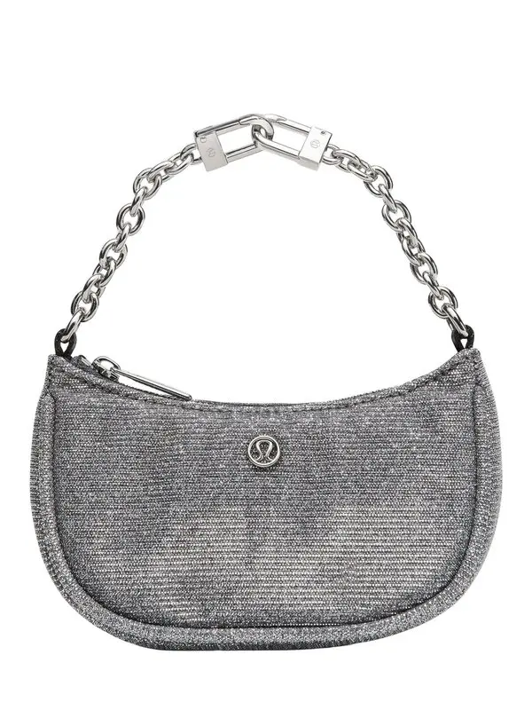 Lululemon City Essentials Nano Shoulder Bag - Dark Silver/graphite Grey/silver