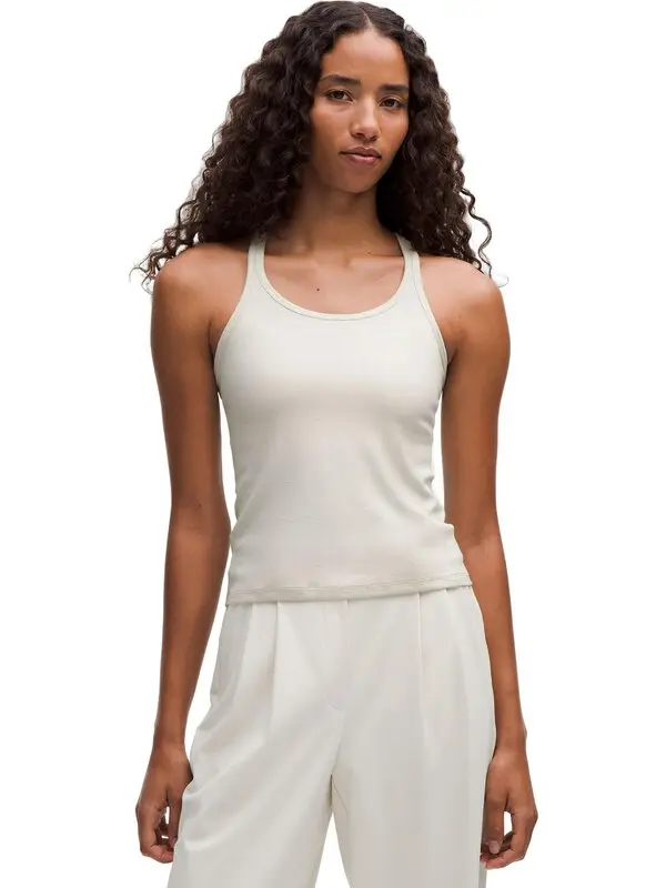 Lululemon Hold Tight Thin-strap Tank Top - Light Ivory/silver