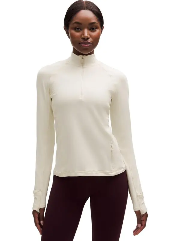 Lululemon Classic-fit Half Zip - Light Ivory