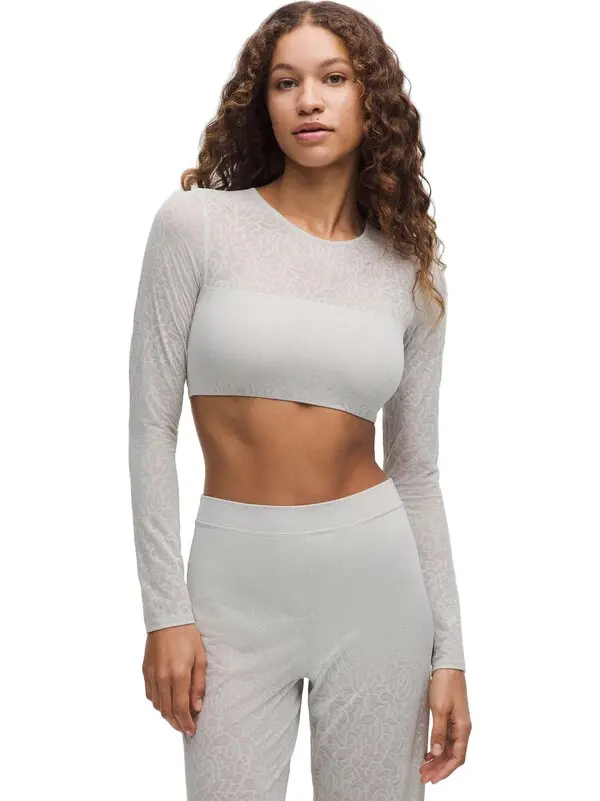 Lululemon Paisley Lace Jacquard Bandeau - Paisley Lace Jacquard Dove Grey