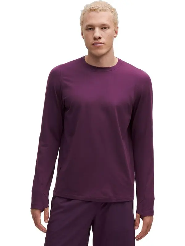 Lululemon Rulu Fleece Crewneck Long-sleeve Shirt - Plum