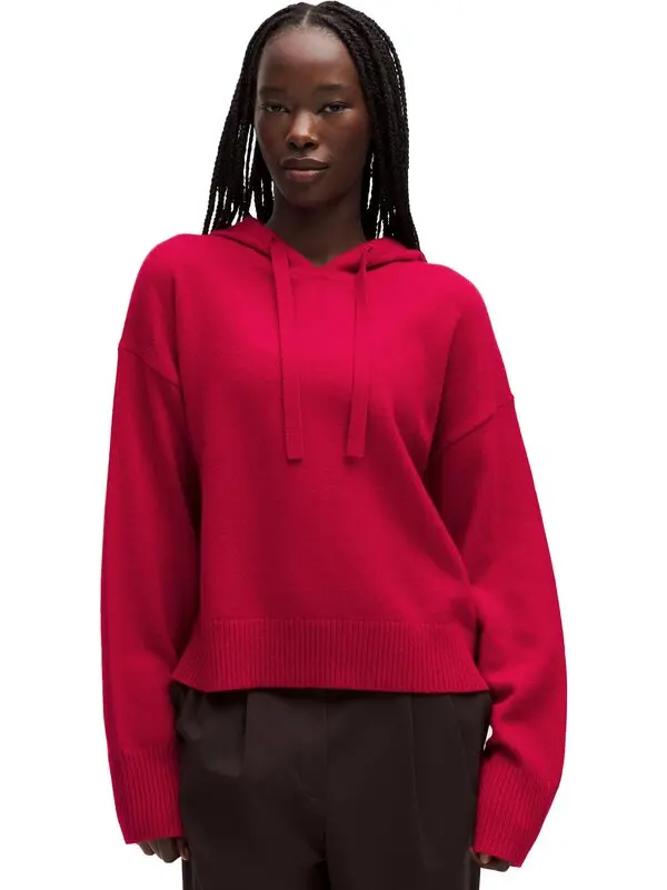 Lululemon Relaxed Cashmere Hoodie - Dark Red