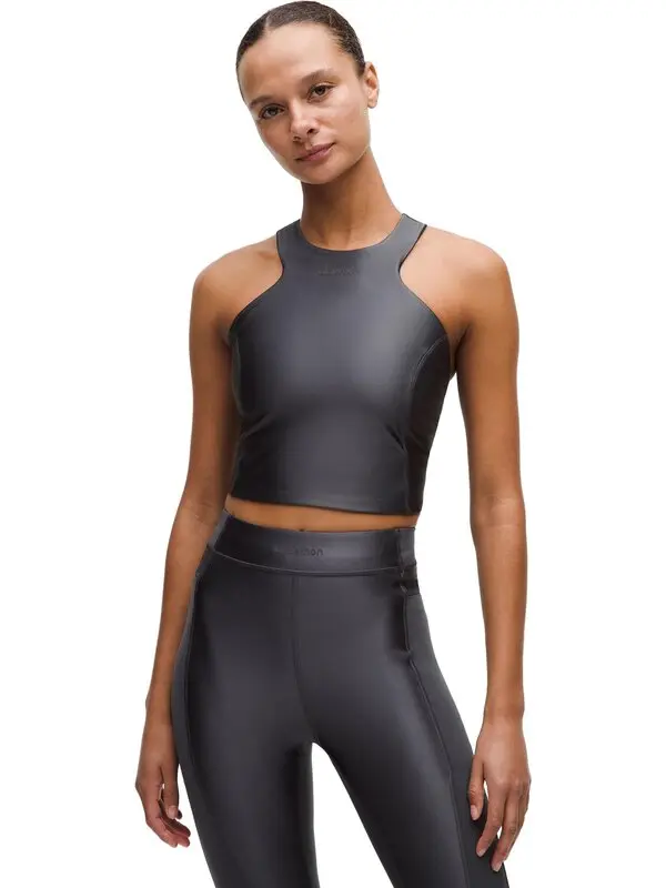 Lululemon Satin Shine Medium Support Tank Top - Coal