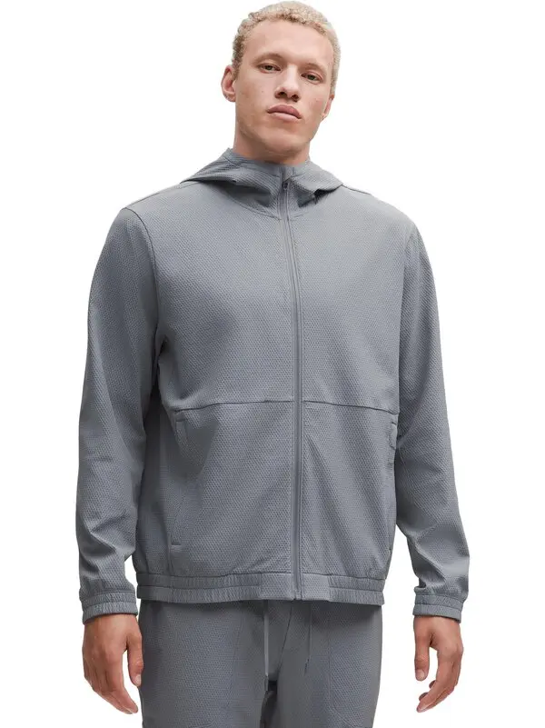 Lululemon License To Train Textured Full Zip - Solar Grey