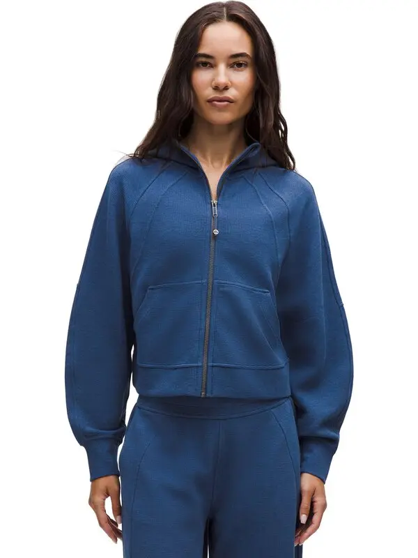 Lululemon Scuba Oversized Full-zip Hoodie - Heathered Blue Twill