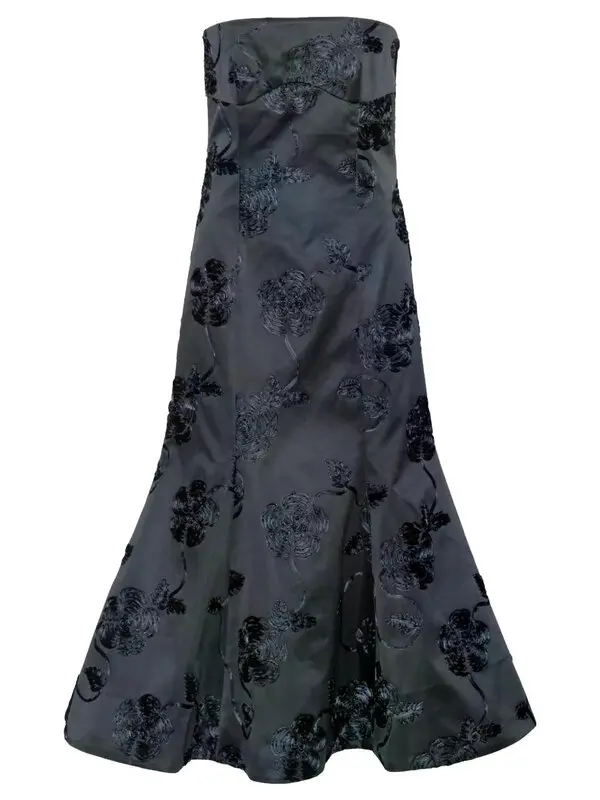 ROTATE BY BIRGER CHRISTENSEN 3d Flower Midi Dress - Blue