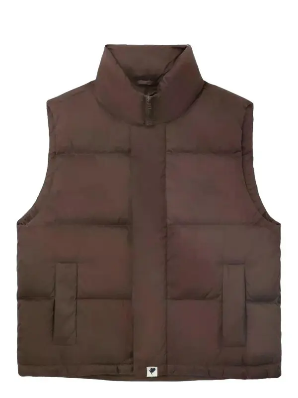 AAPE BY *A BATHING APE Padded Funnel-neck Vest - Brown