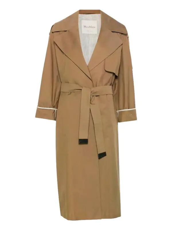 Max Mara Notched-lapel Belted Trench Coat - Brown