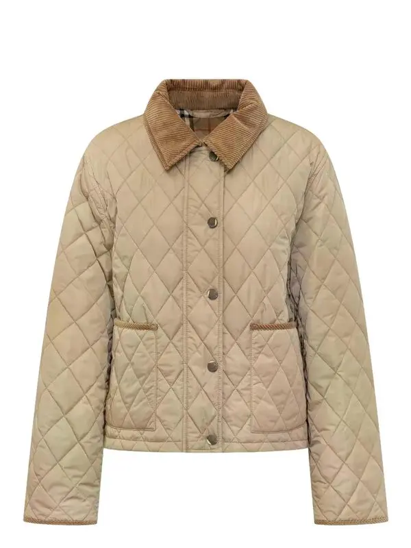 Burberry Quilted Corduroy Jacket - Neutrals