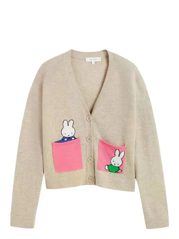 Chinti & Parker Pocket Detail Cardigan - Neutrals